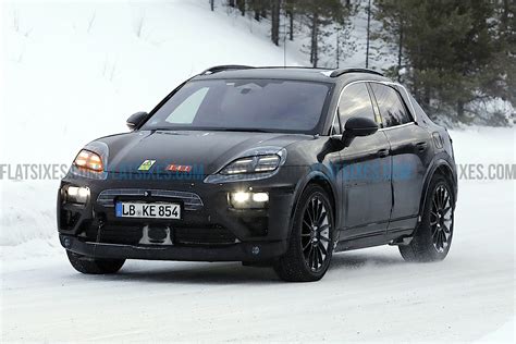 Spied 2023 Porsche Macan Turbo Electric Suv Spotted Testing In The