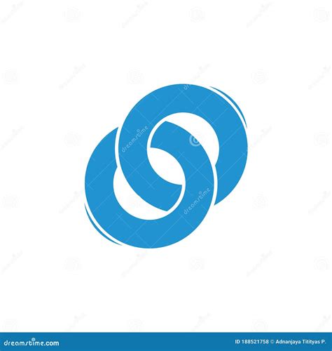 Linked Overlapping Circle Object Logo Vector Stock Vector Illustration Of Chain Design 188521758