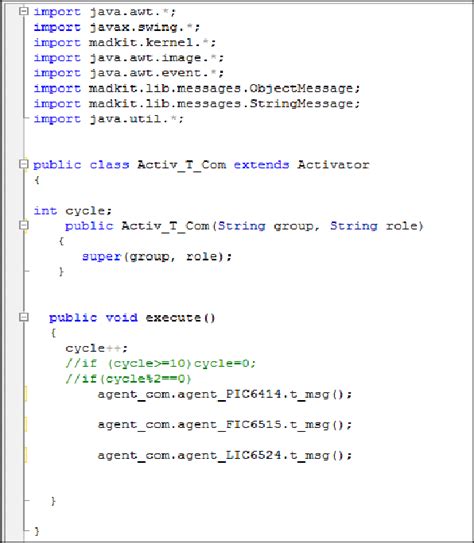 Parts Of Activator Java Code Of Simulator Download Scientific Diagram