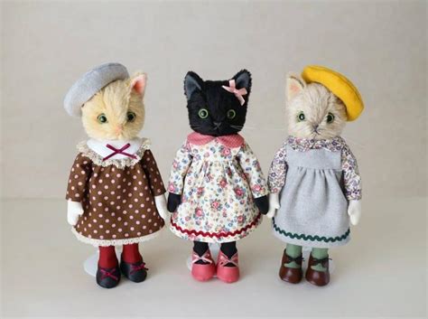 Игрушки коты ручной работы от японского мастера Parico doll / Это ...