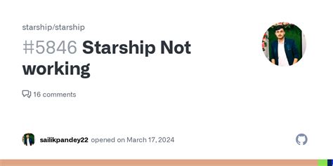 Starship Not Working Issue 5846 Starship Starship GitHub