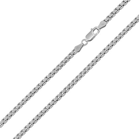 Italian Sterling Silver 8 Side Diamond Cut Box 060 3mm Chain Silverdepot
