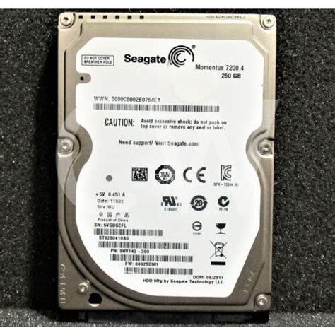 ST9250410AS シーゲート Momentus 250GB 7.2K RPM 3GB / S 2.5 "" "" SATA HDDハード ...
