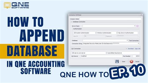 Qne Video Tutorial No10 How To Append Database In Qne Accounting Software Youtube