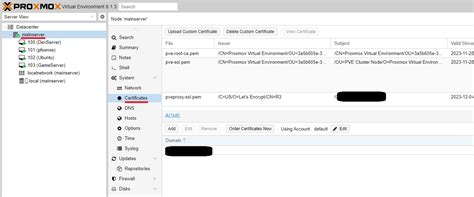 Proxmox Ssl