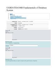 PreLim UGRD ITE6100B Fundamentals Of Database System Pdf UGRD ITE6100B Fundamentals Of