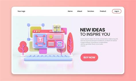Premium PSD Web Development For Ui Ux Design Concept Illustration Landing Page Template