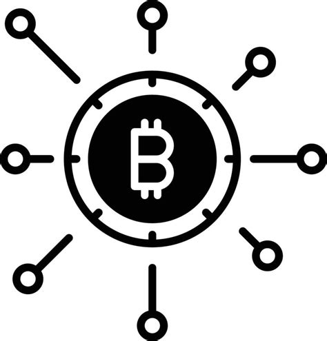 Bitcoin Network Solid Glyph Vector Illustration 36576443 Vector Art At