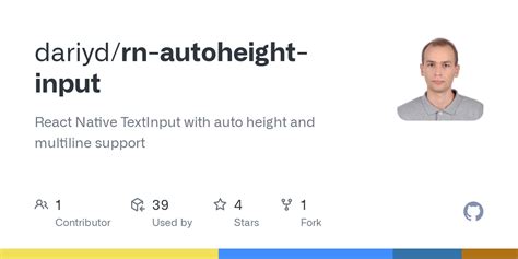 GitHub Dariyd Rn Autoheight Input React Native TextInput With Auto Height And Multiline Support