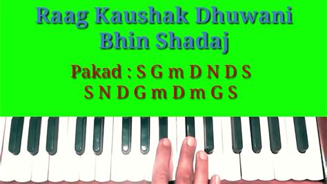 Raag Kaushak Dhuwani Bhin Shadaj Harmonium Notations Youtube