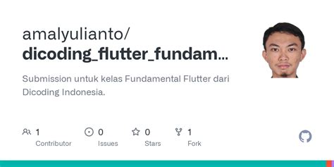 GitHub Amalyulianto Dicoding Flutter Fundamental Submission1