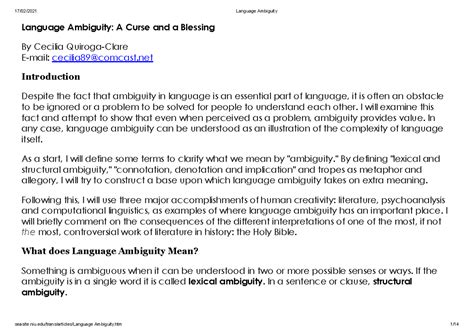 12 Language Ambiguity 230616 113717 Language Ambiguity A Curse And A