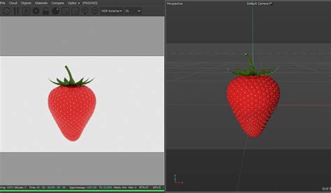 Cinema 4d 한국 유저그룹 딸기 반 갈라지게 하는법