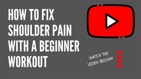 Beginner Shoulder Pain Workout