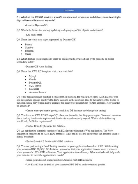databases sample questions pdf databases information technology