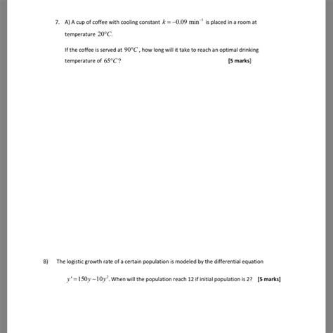 Solved 5 Using Separation Of Variables Find The General