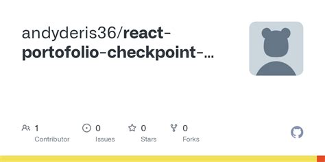 Github Andyderis36react Portofolio Checkpoint Templating