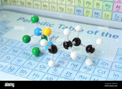 Atom Model With Periodic Table Hi Res Stock Photography And Images Alamy