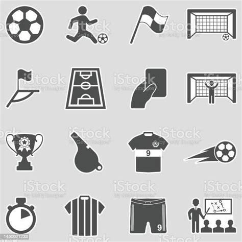 축구 아이콘입니다 스티커 디자인 벡터 일러스트레이션 Championship에 대한 스톡 벡터 아트 및 기타 이미지 Championship Soccer
