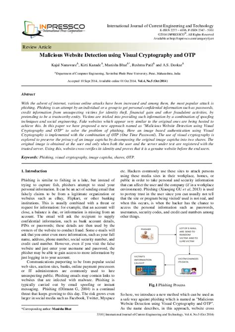 pdf malicious website detection using visual cryptography and otp