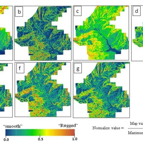 The Surface Ruggedness Results A Area Ratio B Vector Ruggedness