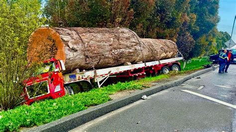 Dangerous Fastest Heavy Logging Truck Fails Climber Skill Extreme Operator Huge Truck Fail