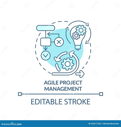 Agile Project Management Turquoise Concept Icon Stock Vector Illustration Of Technology