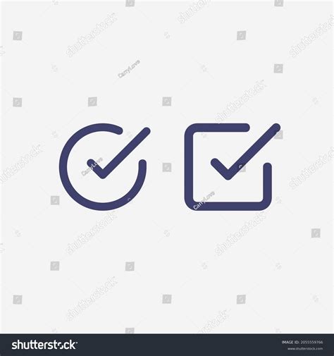 Check List Button Icon Check Mark 库存矢量图免版税2055559766 Shutterstock