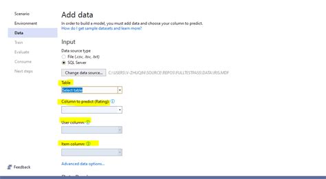 The Results Of Table And Column To Predict Label Options Lost For Sql · Issue 1402
