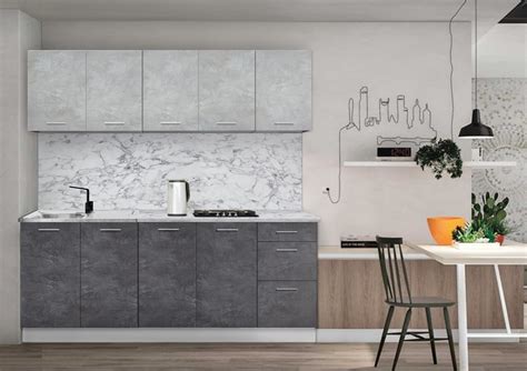 Кухня Оля ДСП Бетон спаркслайт бетон спаркс Артём Мебель