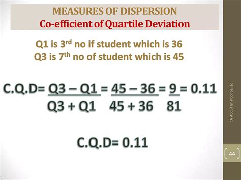 Measures Of Dispersion Ranges Quartile Deviation Variance And Standard Deviation By Abdul