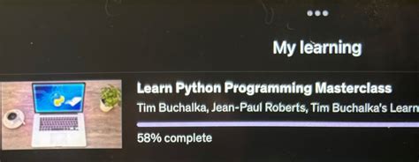 Leif Watkins On Linkedin Making Progress On The Python Masterclass Ive Been Working On Still