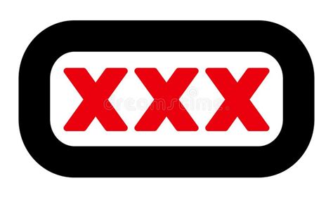 XXX Symbol X Rating Logo Red Black Frame Stock Vector Illustration Of Background Simple