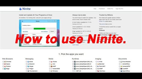 How To Use Ninite Youtube