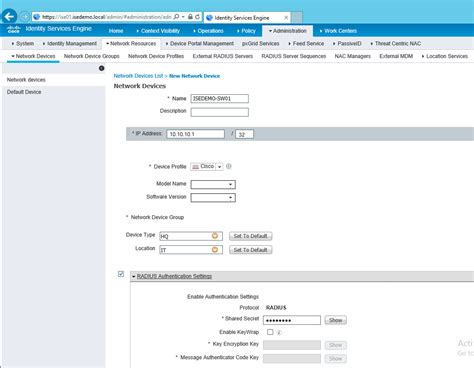 Managing Network Devices Cisco Ise 21 Network And Security