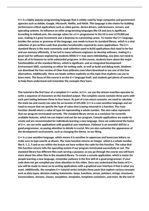 C Programming English Stuvia Us