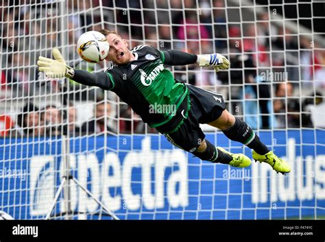 Goalkeeper Ralf Fährmann Saving Shot Schalke 04 Mercedes Benz Arena Stuttgart Baden