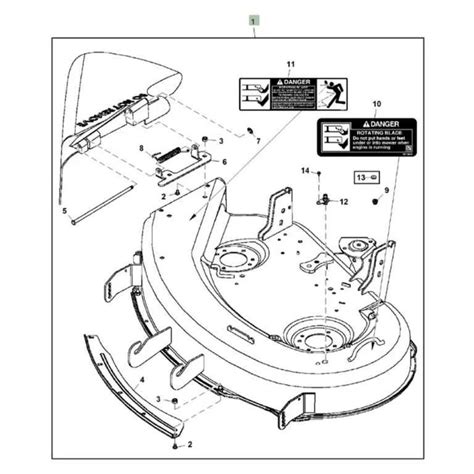 John Deere L110 42 Inch Mower Deck Parts Diagram