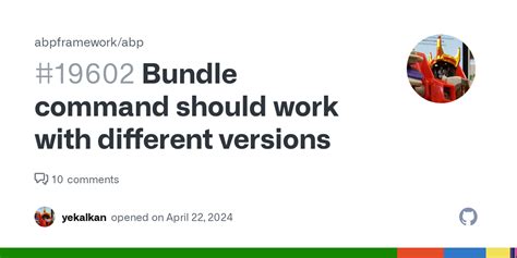 Bundle Command Should Work With Different Versions · Issue 19602 · Abpframeworkabp · Github