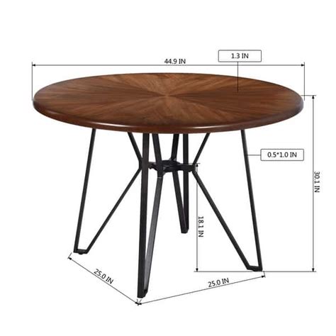 40 Round Mid Century Centiar Dining Room Table Bar Table Brown Bed
