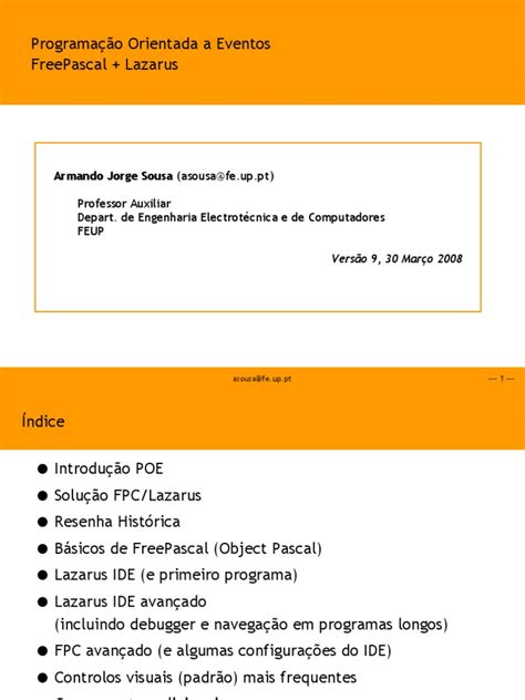 Programação Orientada A Eventos Freepascal Lazarus Pdf Linguagem