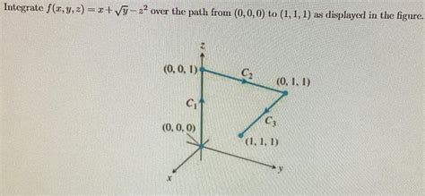 Solved Integrate F X Y Z X Yz Over The Path From Chegg