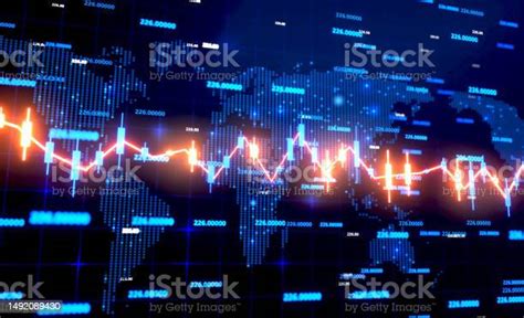 금융 그래프 차트 주식 시장 가격 세계 지도에 대한 비즈니스 전략의 네온 라인 국제 무역 교환에 대한 스톡 사진 및 기타 이미지 Istock