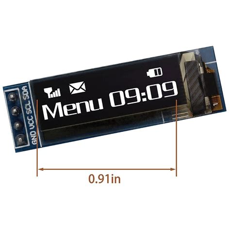 Драйвер I2c Oled экрана 2 шт модуль Oled дисплея 0 91 дюйма Ssd1306