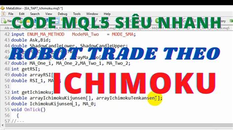 tập 7 code mql5 robot forex cho mt5 giao dịch theo ichimoku học lập trình robot forex mt5
