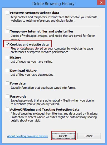 Easily Delete Cookies In Windows 8 8 1