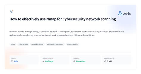 Nmap Für Cybersicherheit So Führen Sie Effektive Netzwerkscans Durch Labex