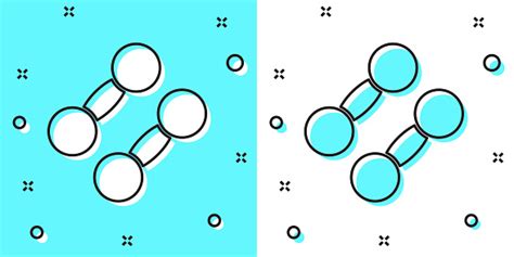 녹색과 흰색 배경에 격리 된 검은 줄 아령 아이콘 근육 리프팅 아이콘 피트니스 바벨 체육관 스포츠 장비 운동 범벨 임의동적 모양 벡터 가능성에 대한 스톡 벡터 아트 및 기타