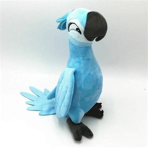 Dupurit 12 Inches Rio 2 Movie Cartoon Blue Parrot Blue Jewel Bird Plush