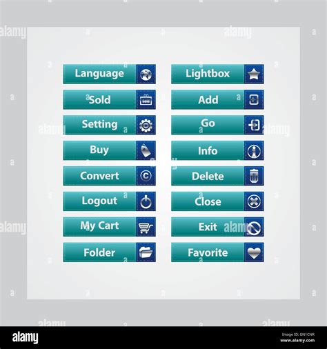 Web Design Buttons Theme Stock Vector Image And Art Alamy